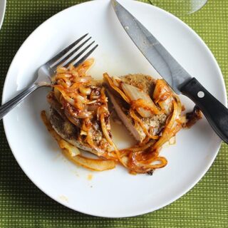Cumin Sage Rubbed Pork Chops with Onion Sauce - Cooking Chat
