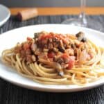 Linguine with Meatless Meat Sauce - Cooking Chat
