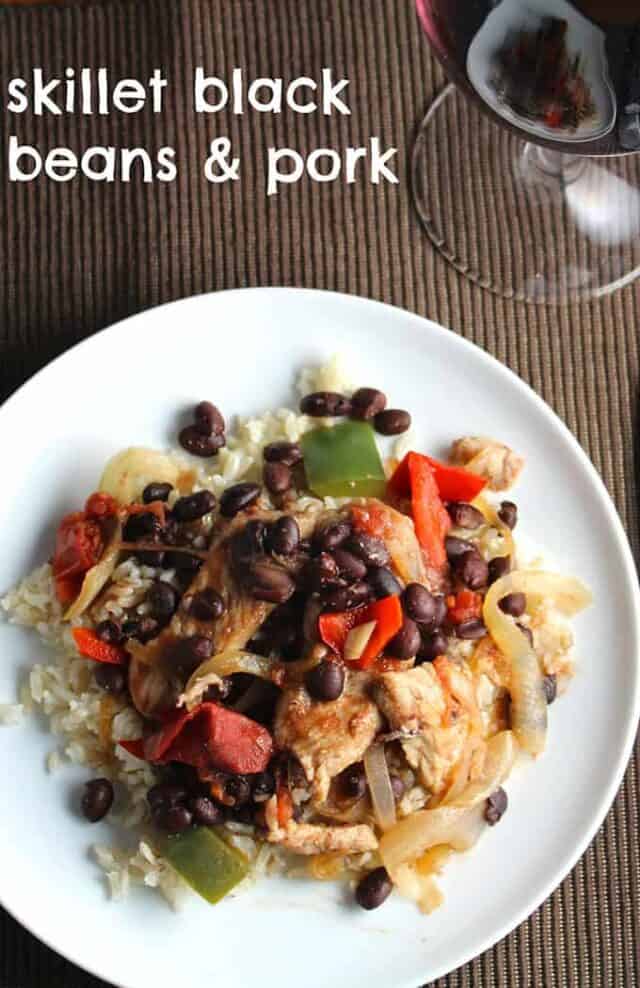 Skillet Pork and Black Beans with Rice - Cooking Chat