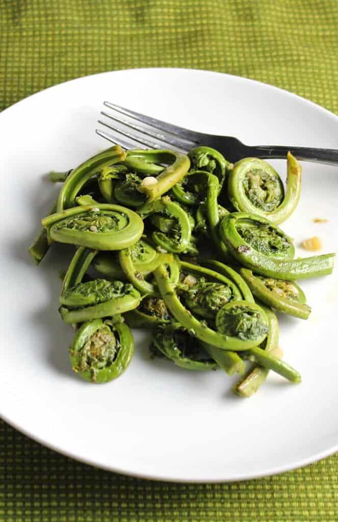 Sautéed Fiddlehead Ferns - Cooking Chat