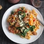 Rustic Pasta with Chicken Sausage and Spinach - Cooking Chat