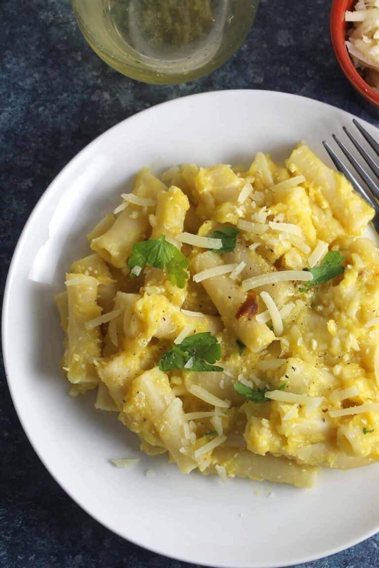 Creamy Roasted Acorn Squash Pasta - Cooking Chat