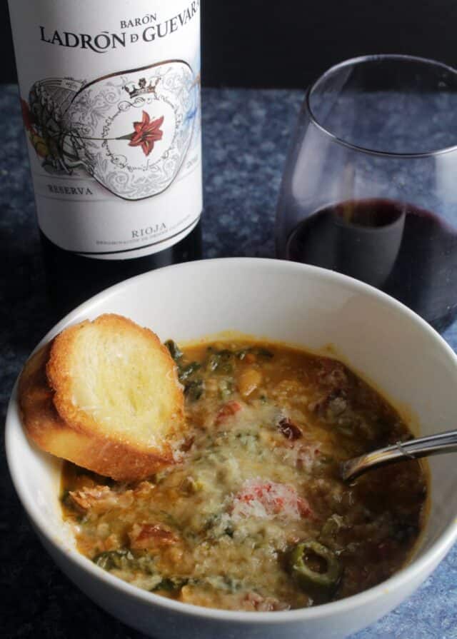 White Bean Stew with Sausage and a Rioja - Cooking Chat