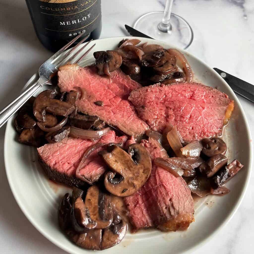 Bottom Round Roast with Mushrooms - Cooking Chat