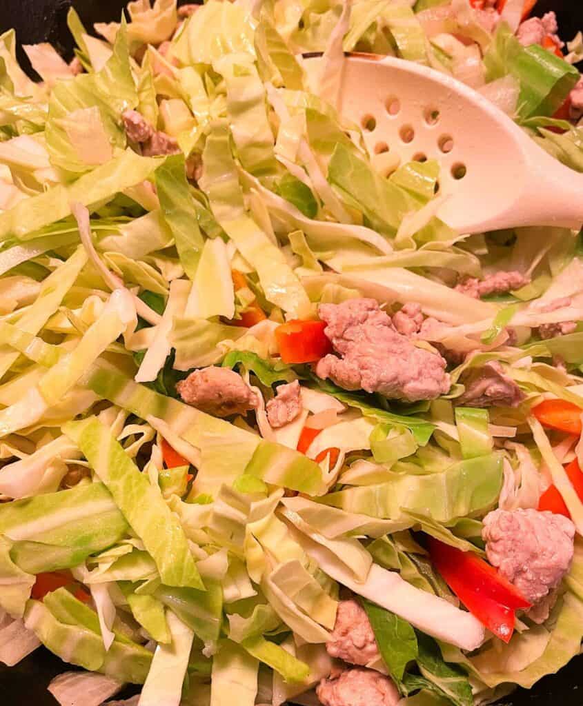 Easy Ground Turkey Cabbage Stir-Fry - Cooking Chat