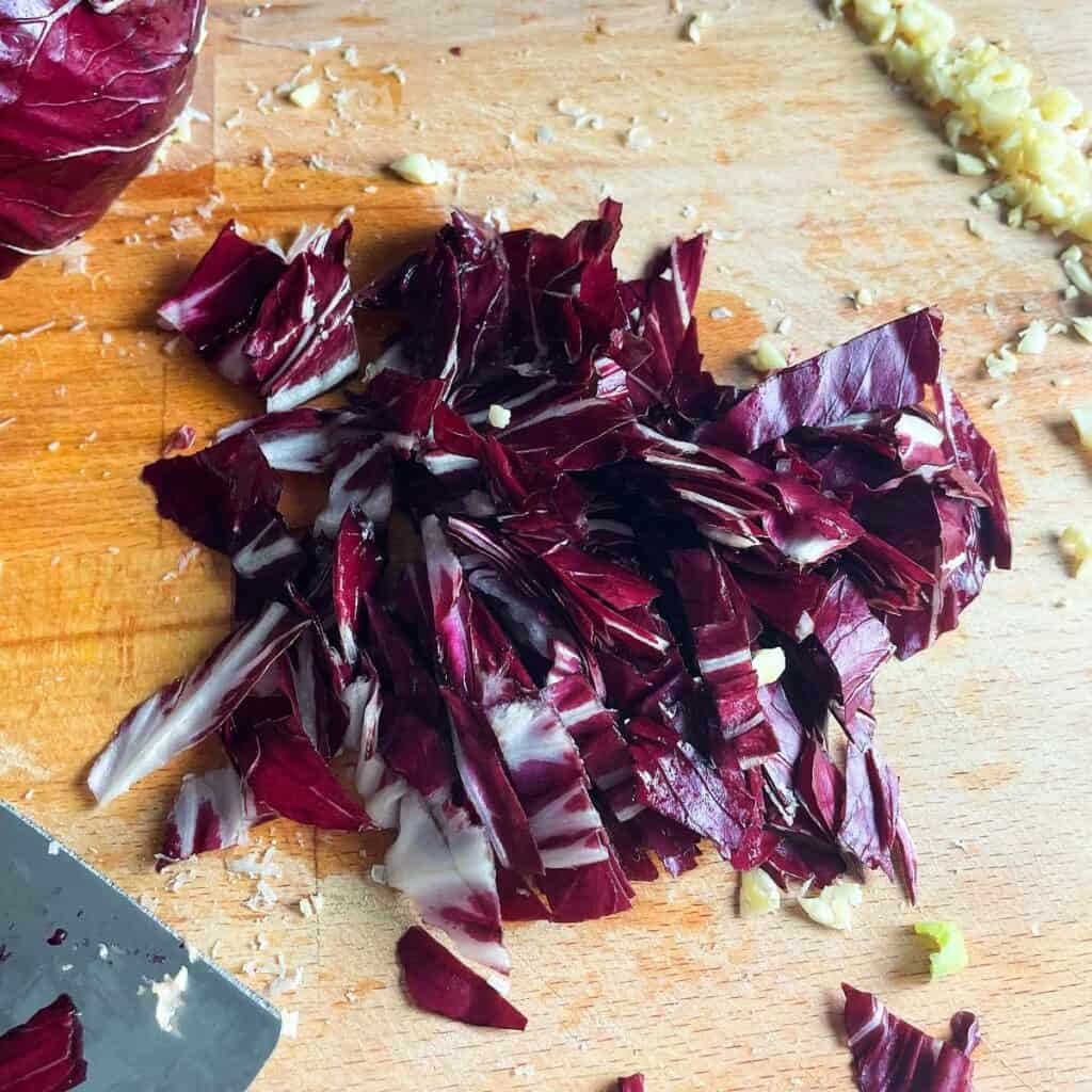 Sautéed Radicchio with Balsamic and Parmesan Cheese - Cooking Chat