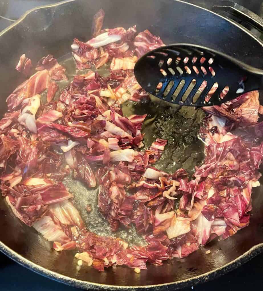 Sautéed Radicchio with Balsamic and Parmesan Cheese - Cooking Chat